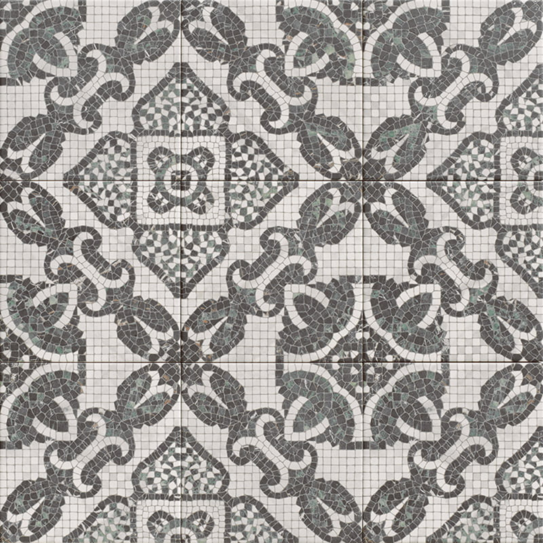 Versailles Colonial Porcelain Tile 20x20cm | Grey Geometric Mosaic Tile ...